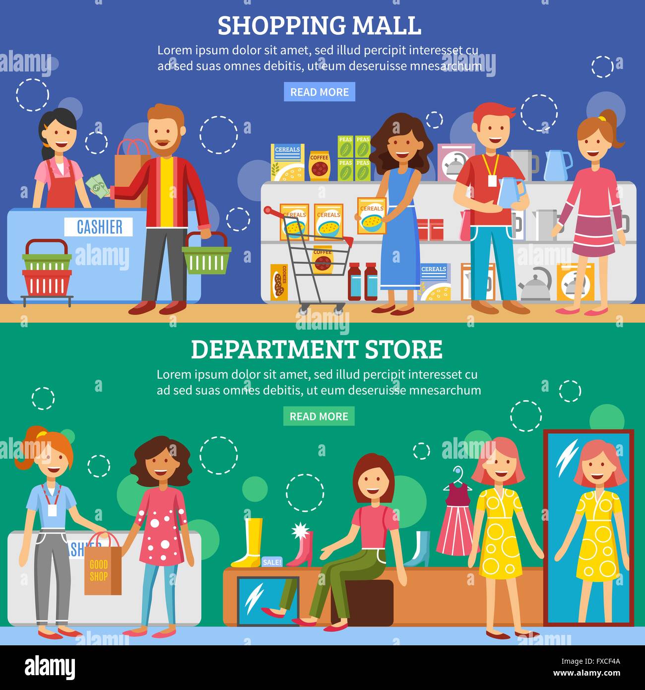 Department store section Stock Vector Images - Alamy