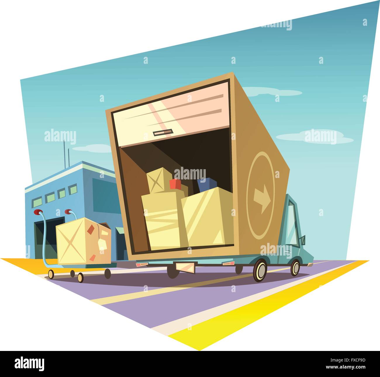 Warehouse cartoon illustration Stock Vector Image & Art - Alamy