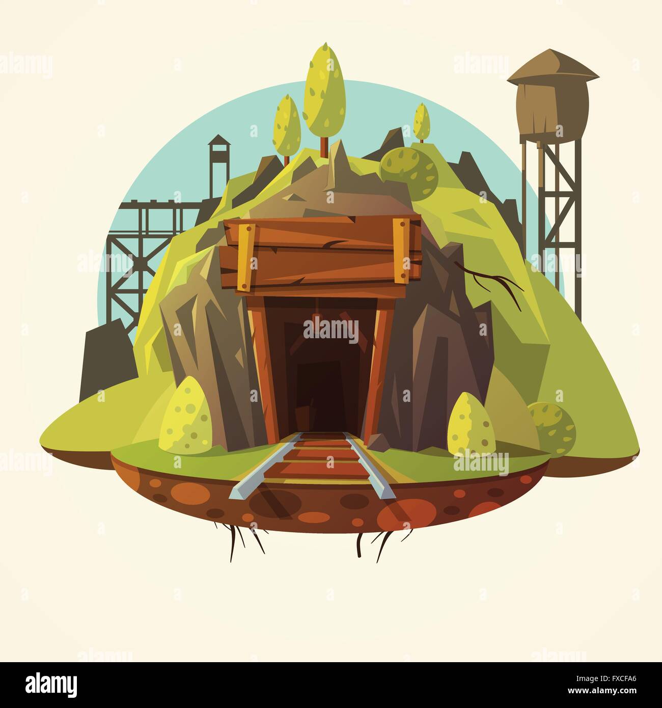 Cartoon Mine Entrance High Resolution Stock Photography and Images - Alamy