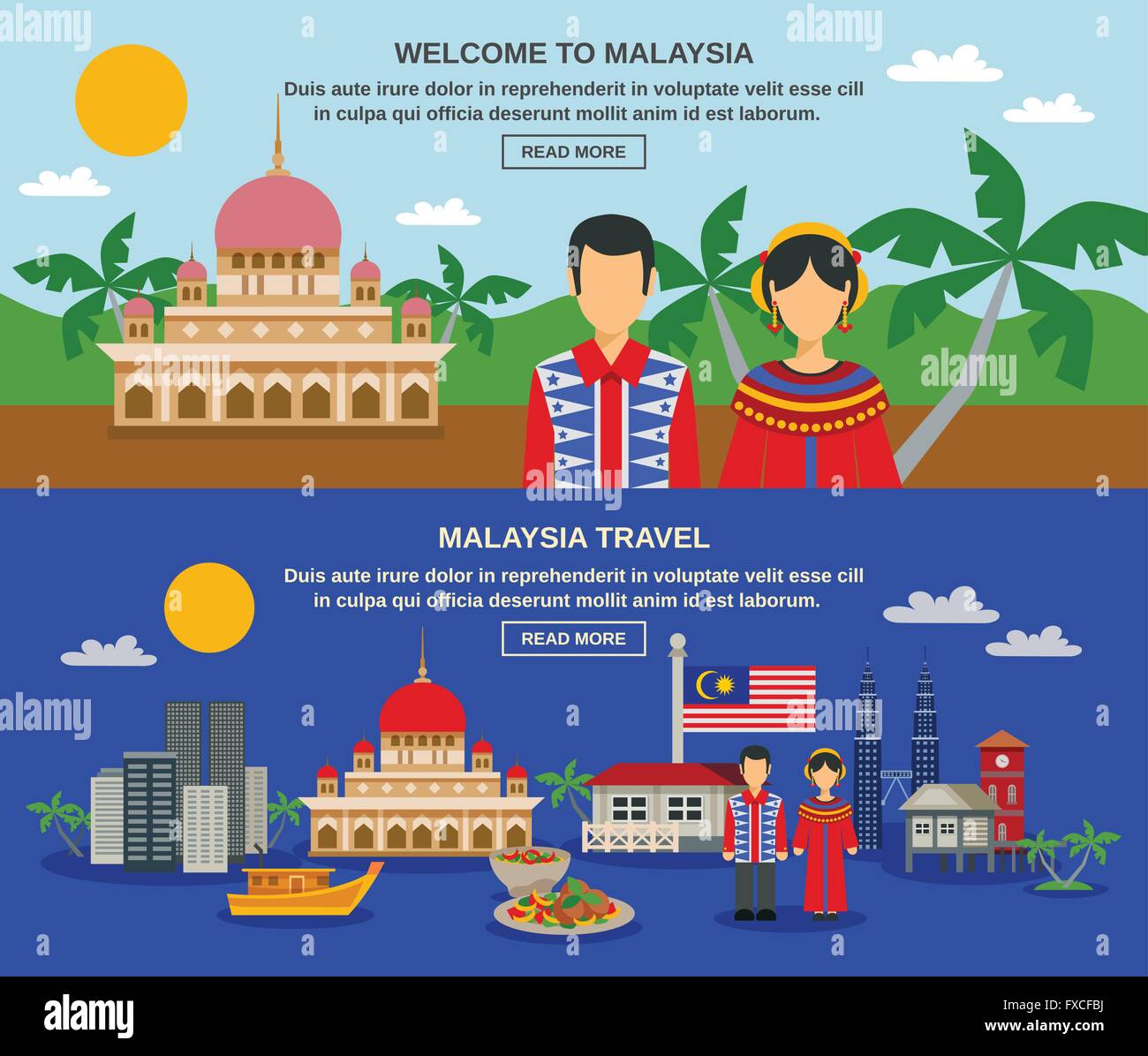 Malaysia night Stock Vector Images - Alamy