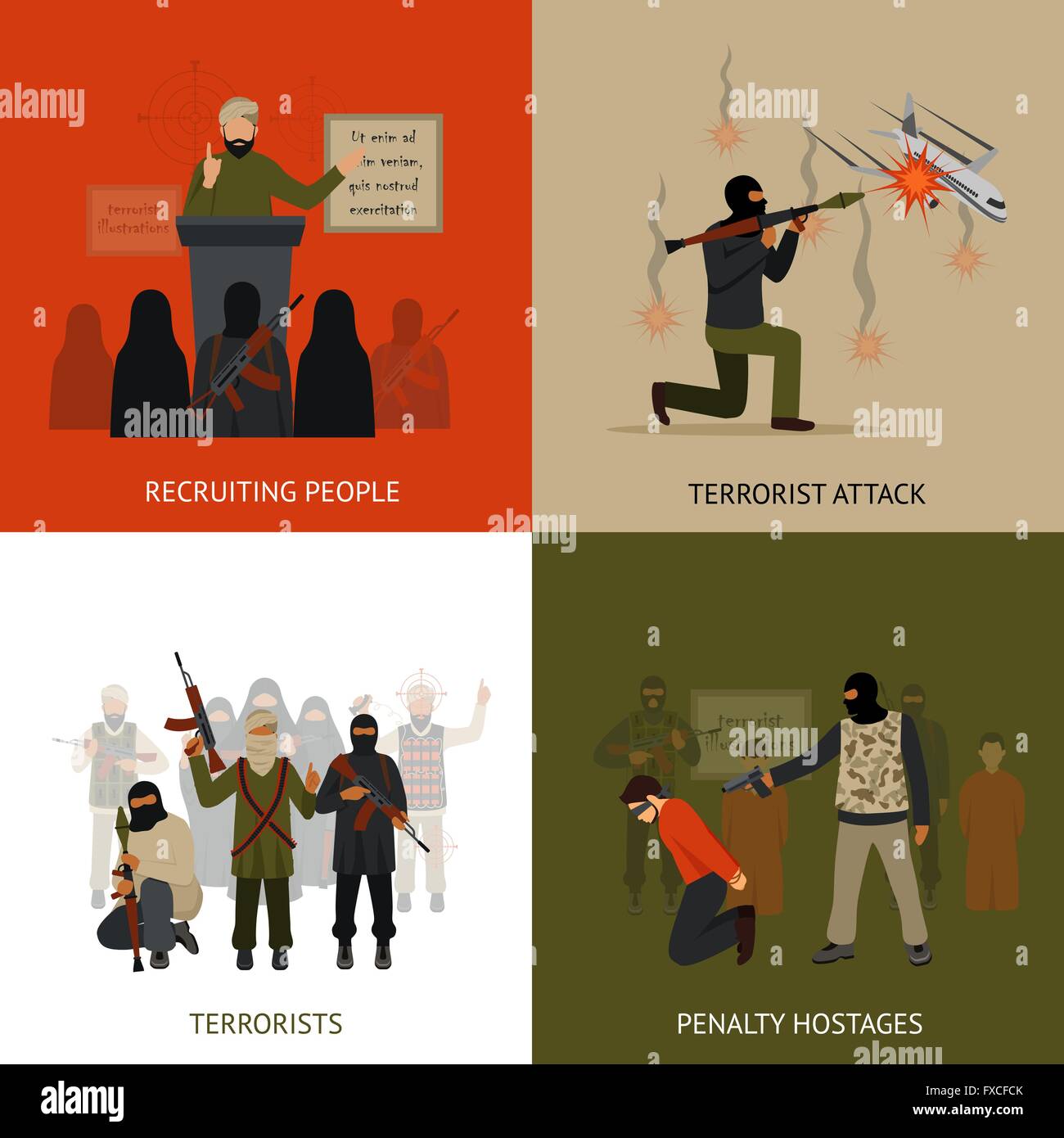 Crime terrorism airplane Stock Vector Images - Alamy