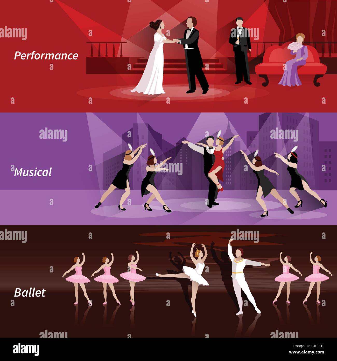 Horizontal public show Stock Vector Images - Alamy