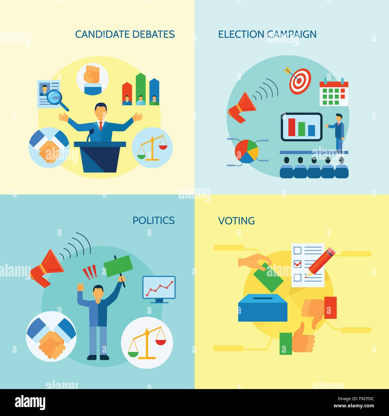 Flat Politics Concept Stock Vector Image & Art - Alamy