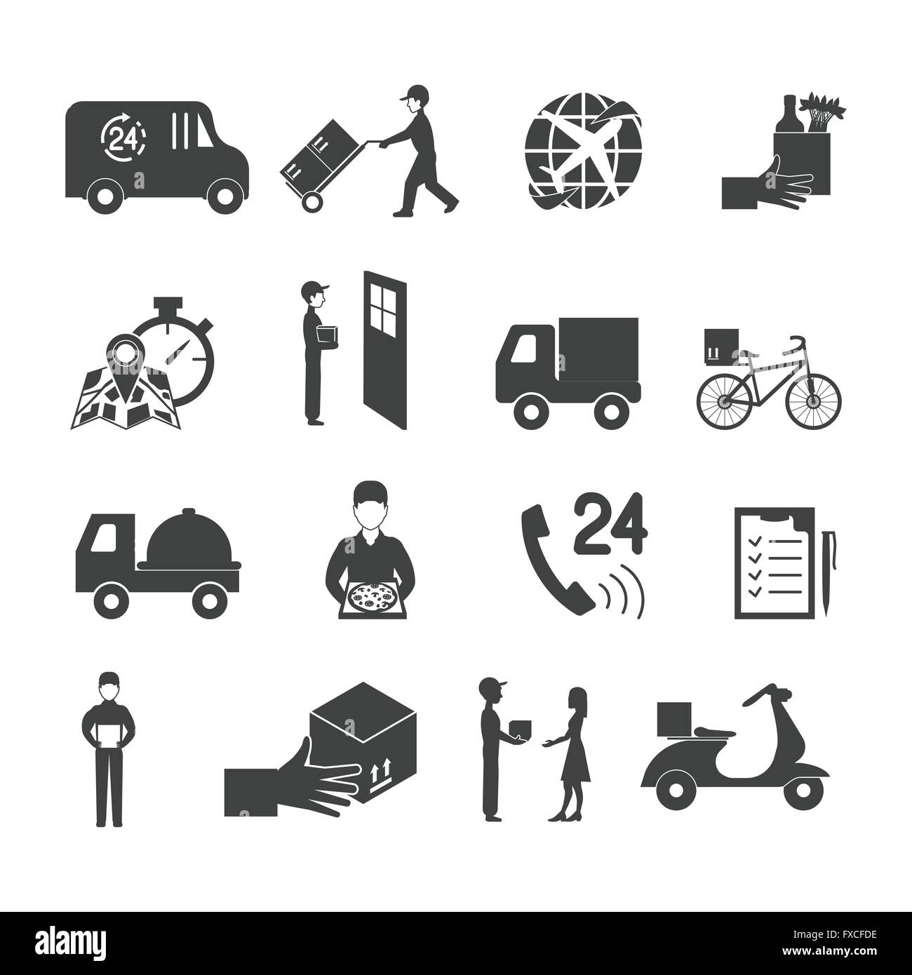 Hours delivery icon vector hi-res stock photography and images - Alamy