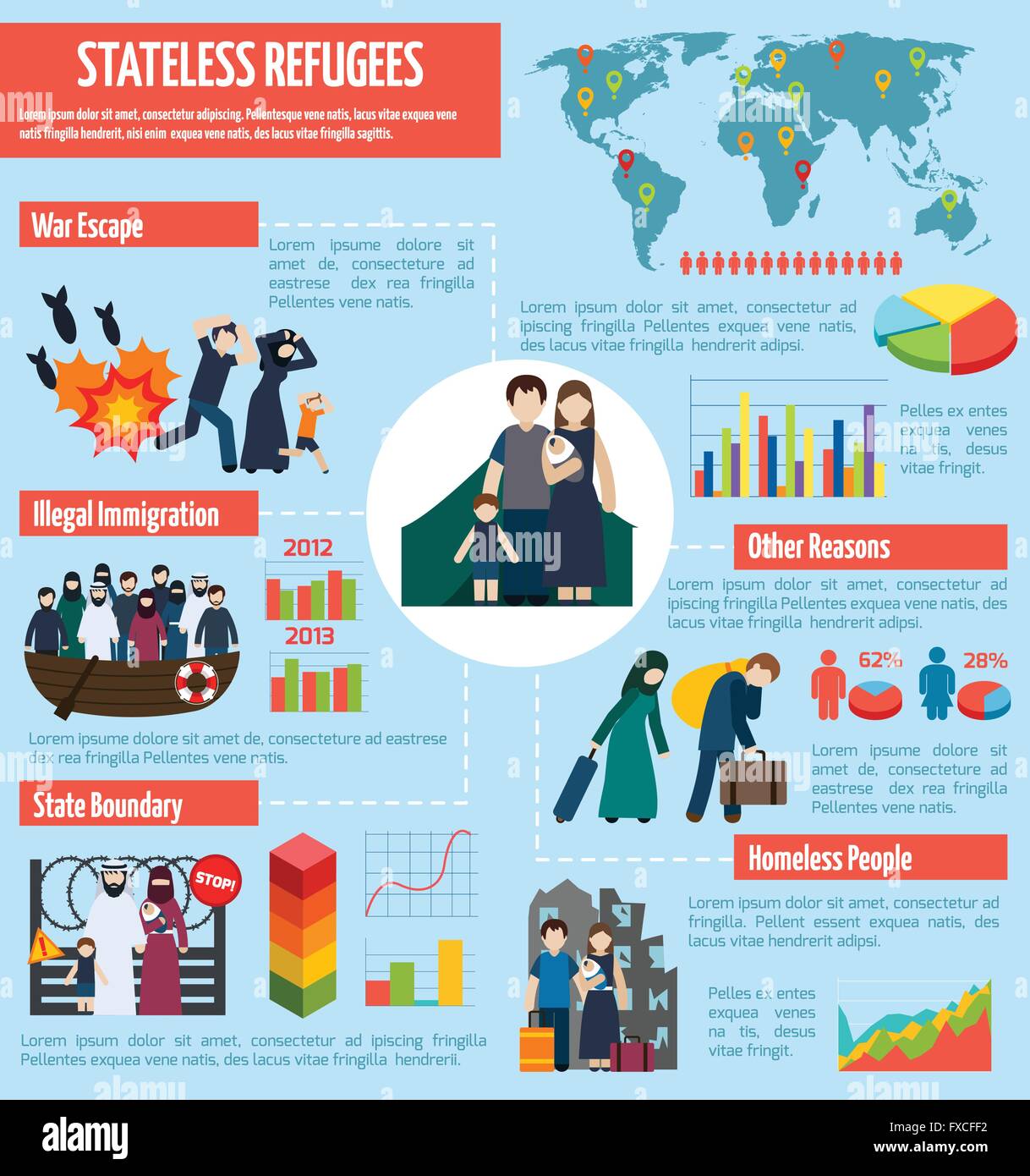 Stateless refugees infographics Stock Vector Image & Art - Alamy