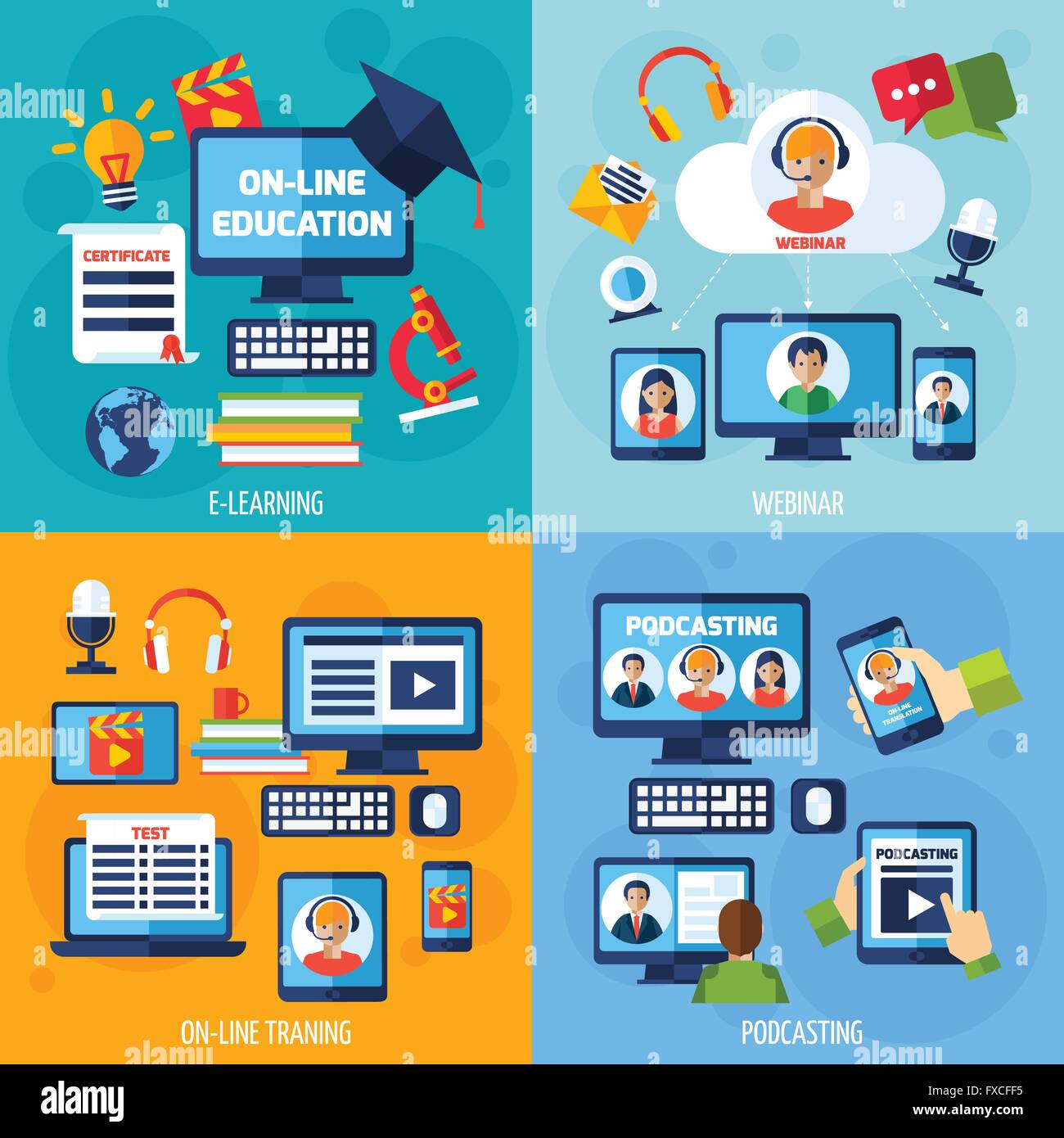 Modern webinar design Stock Vector Images - Alamy