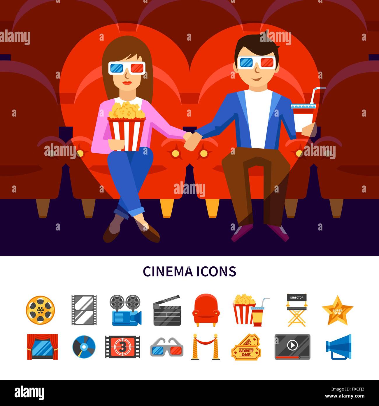 Cinema Infographic Set Stock Vector Image & Art - Alamy