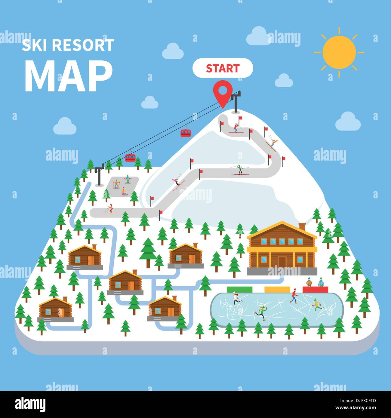 Ski map Stock Vector Images - Alamy