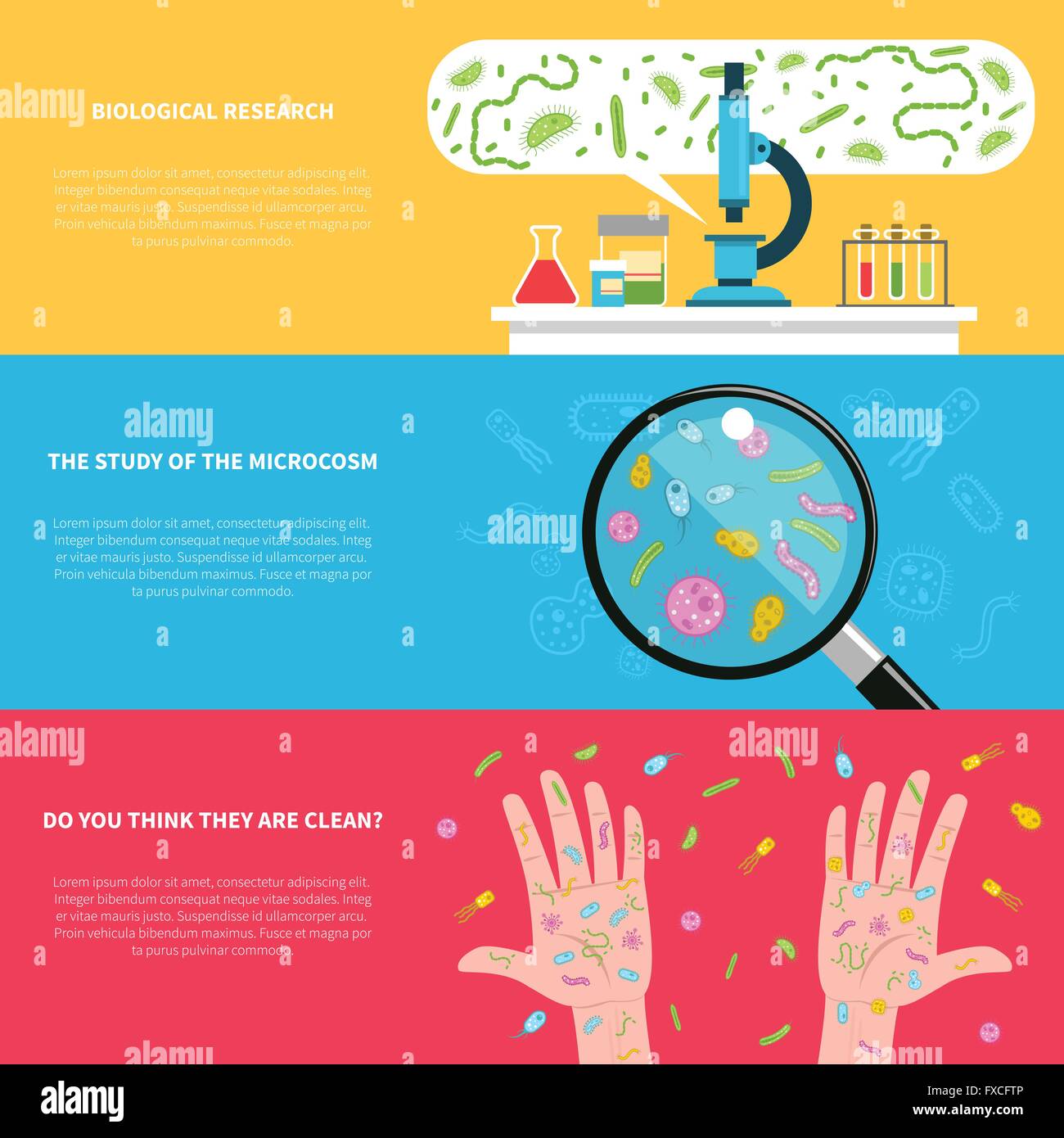 Microbiology banner set Stock Vector Image & Art - Alamy