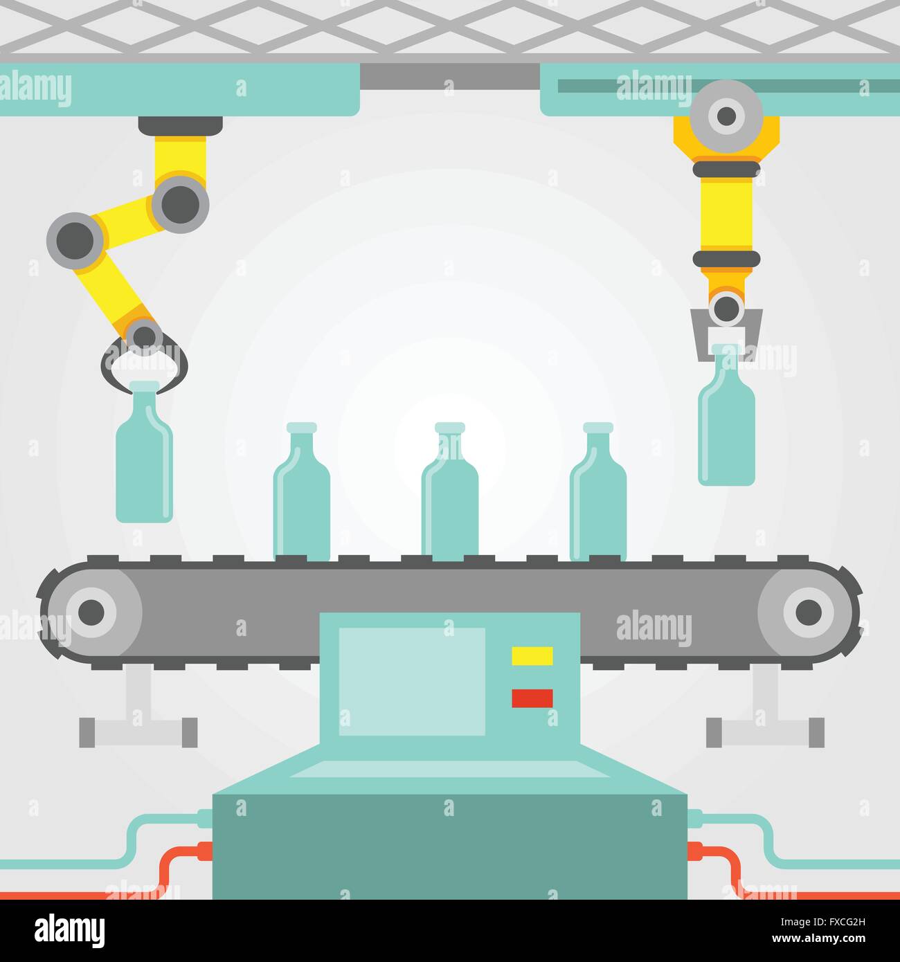 Robotic arm concept factory Stock Vector Images - Alamy
