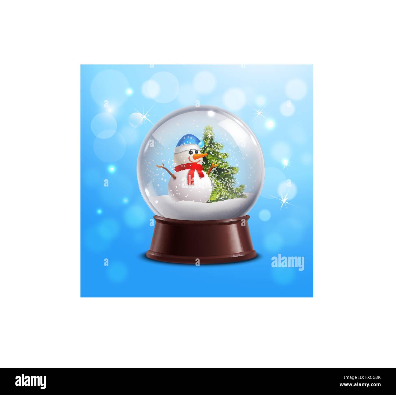 Snow globe with snowman Stock Vector Image & Art - Alamy