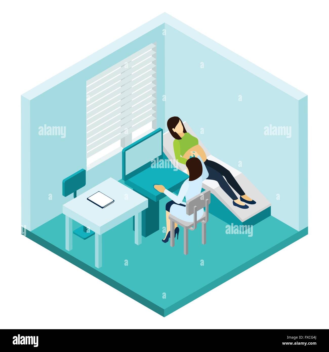 Pregnancy Ultrasound Scan Illustration Stock Vector Image And Art Alamy