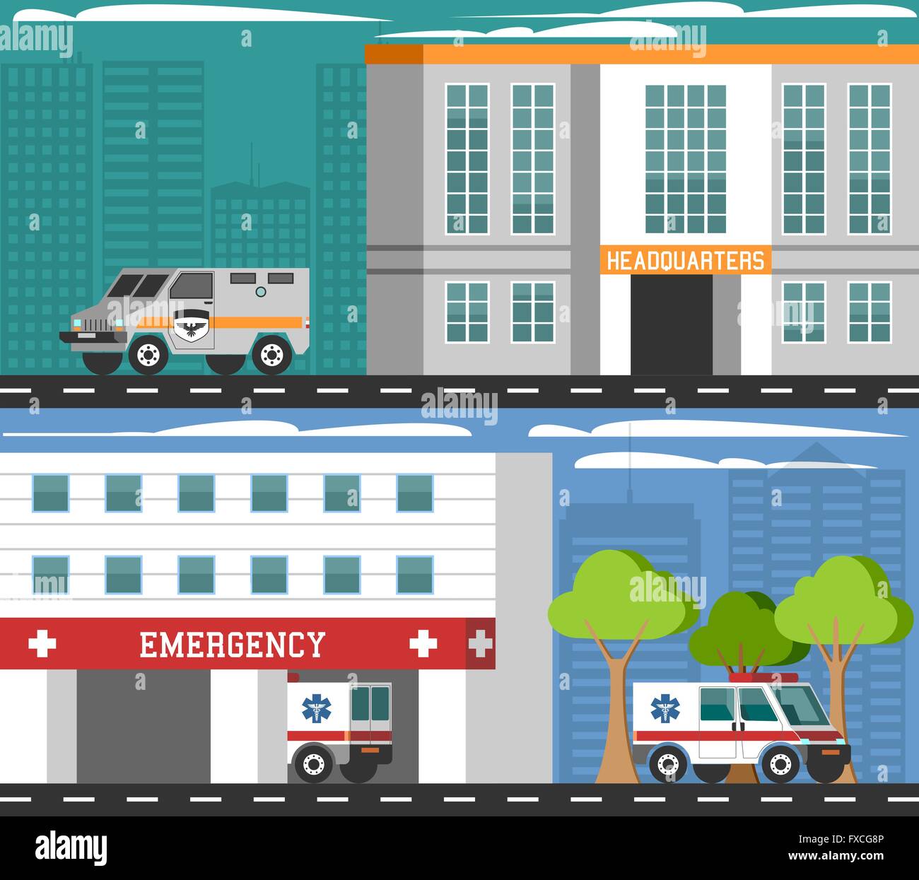 Hospital accident and emergency department Stock Vector Images - Alamy