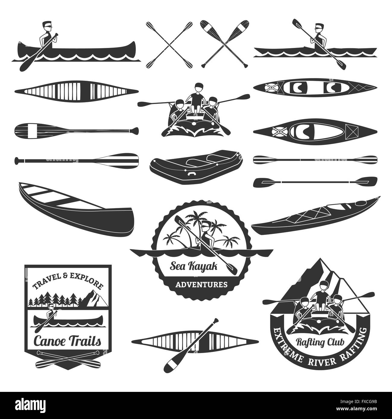 Canoe expedition Cut Out Stock Images & Pictures - Alamy