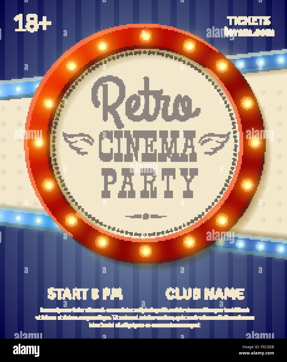 Retro Cinema Poster Stock Vector Image & Art - Alamy