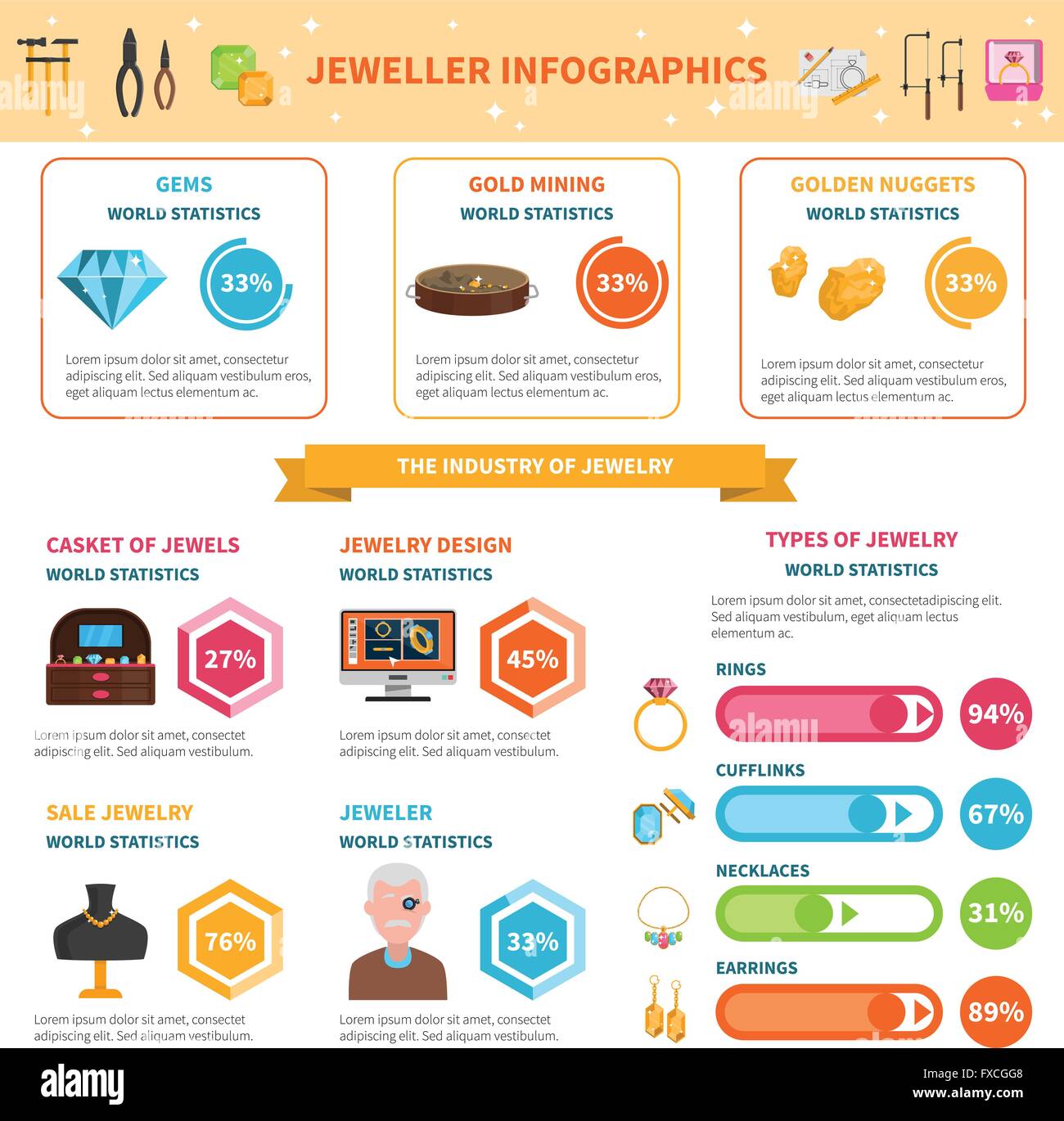 Silver jeweller Stock Vector Images - Alamy