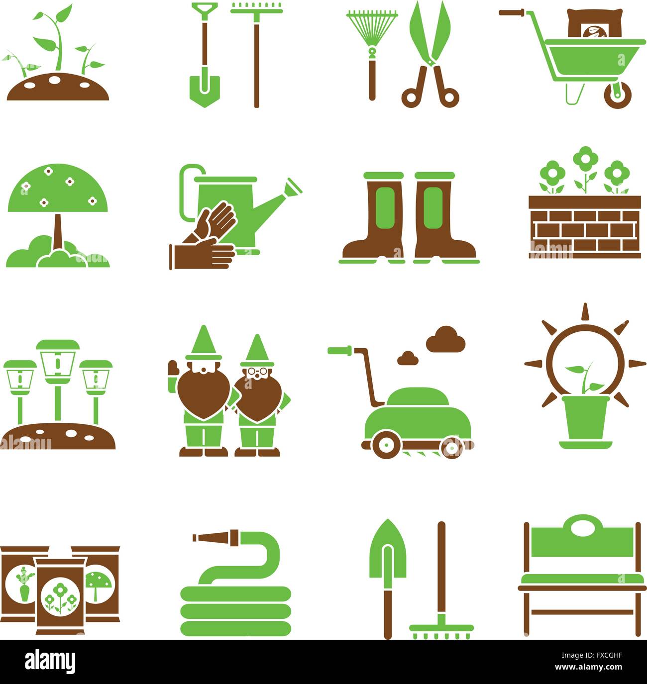 Gardening icons set Stock Vector Image & Art - Alamy