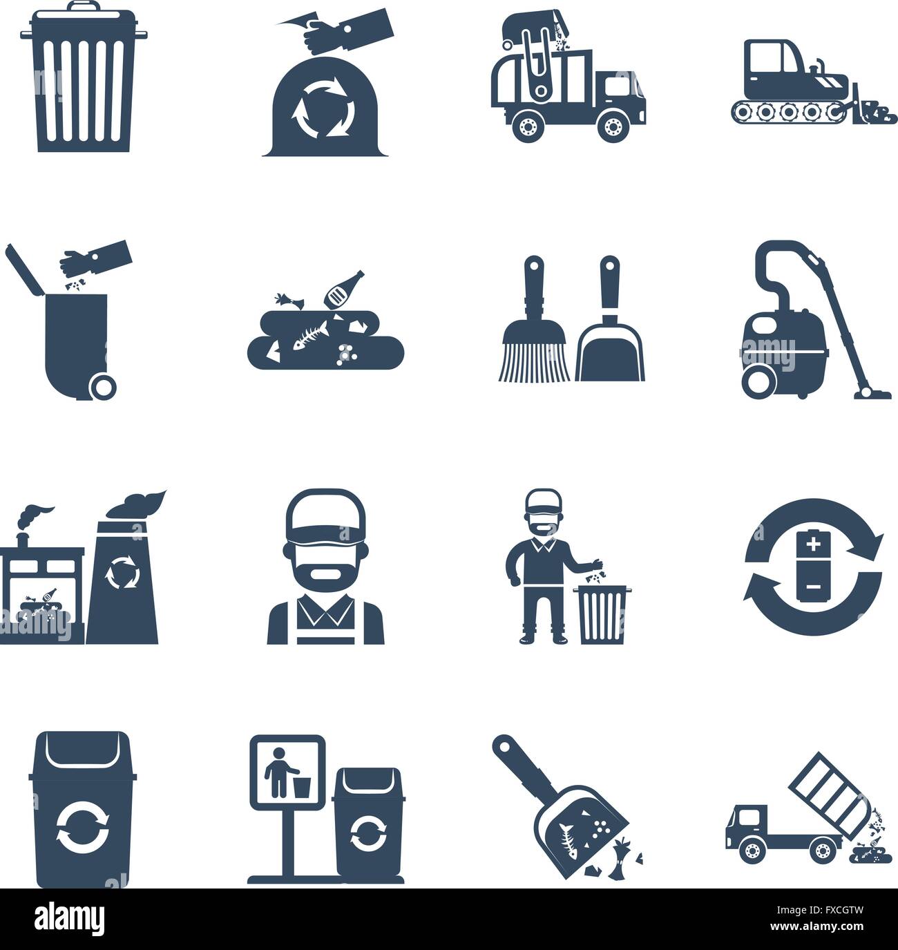 Landfill bulldozer Stock Vector Images - Alamy