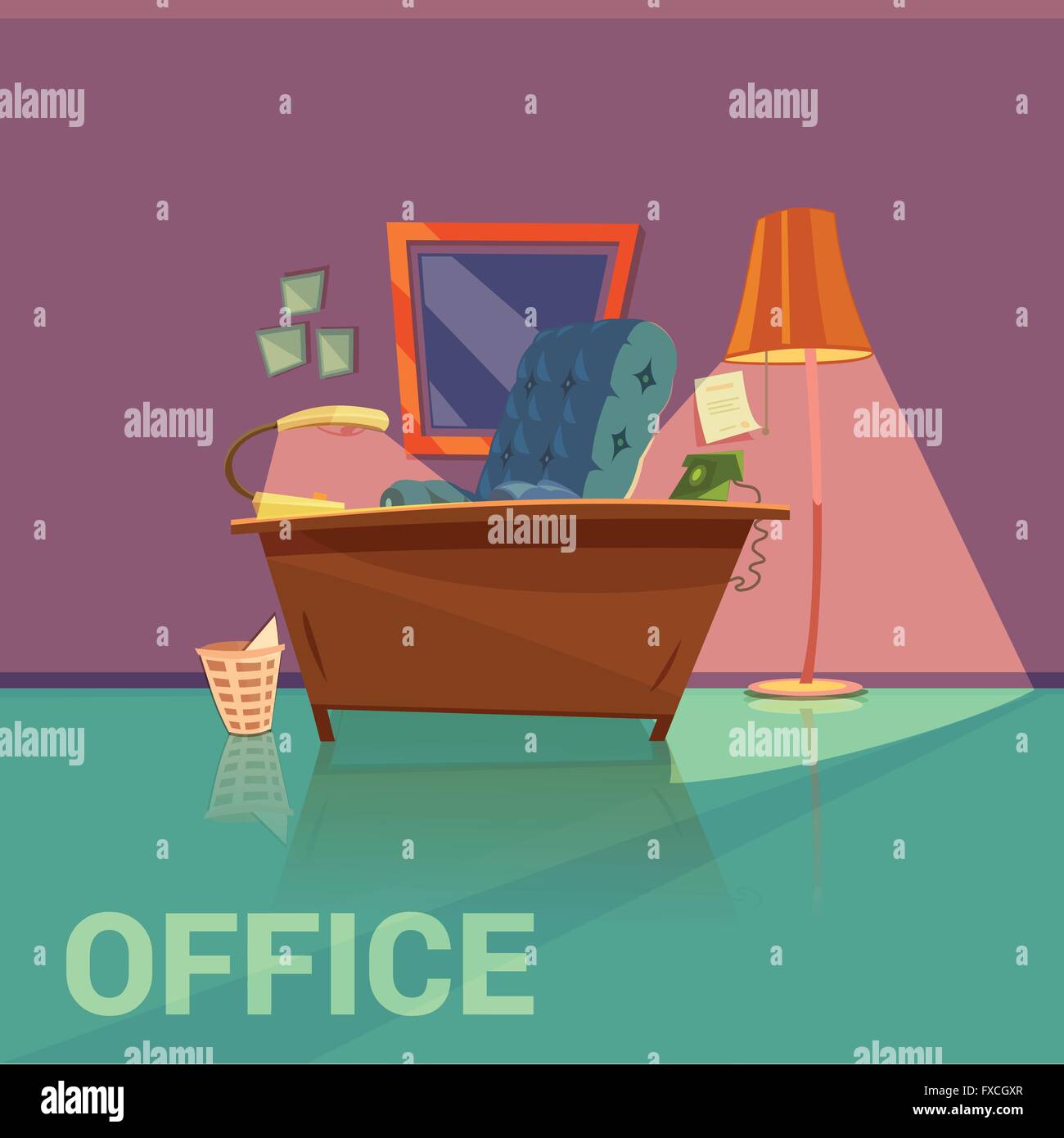Office Retro Design Stock Vector Image & Art - Alamy