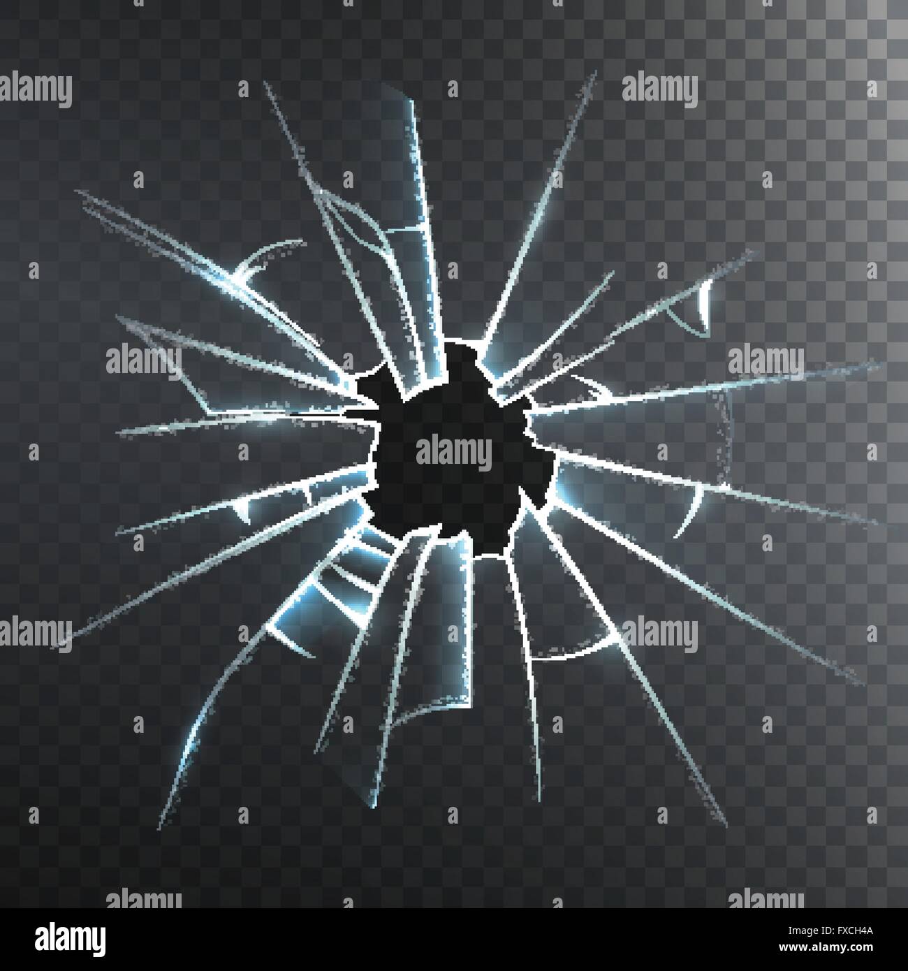 Broken Frosted Glass Realistic Icon Stock Vector Image And Art Alamy