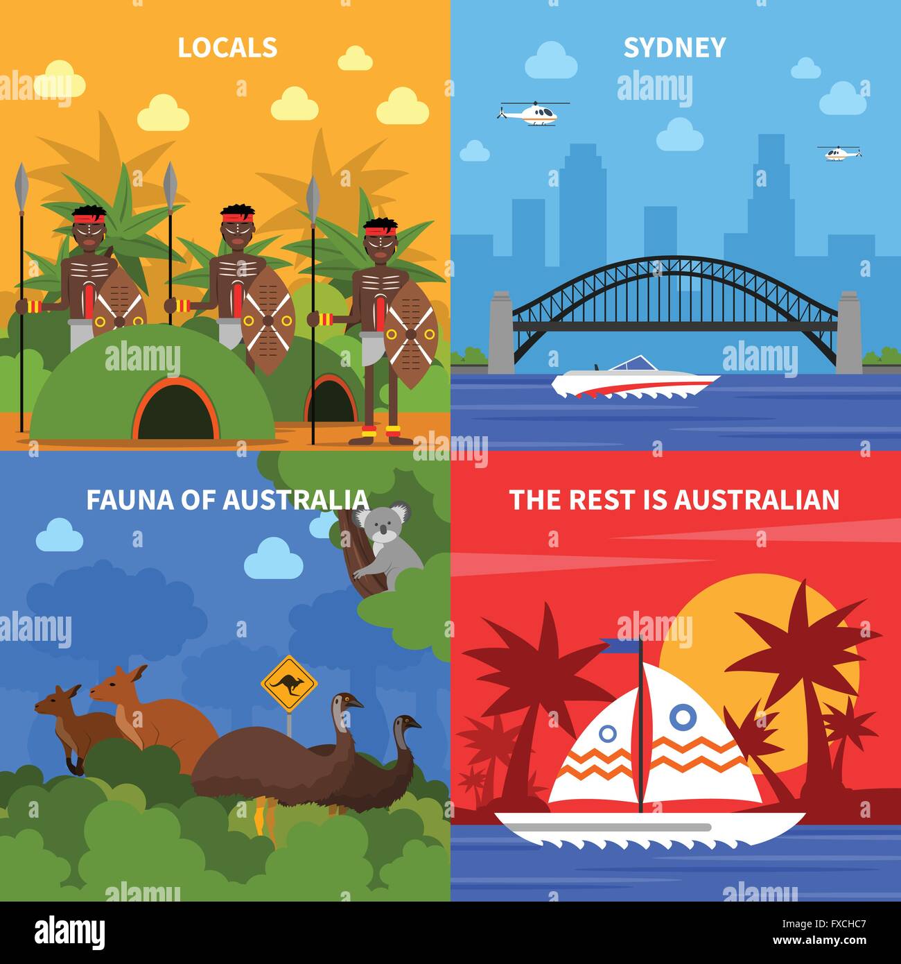 Map of australia koala icons hi-res stock photography and images - Alamy