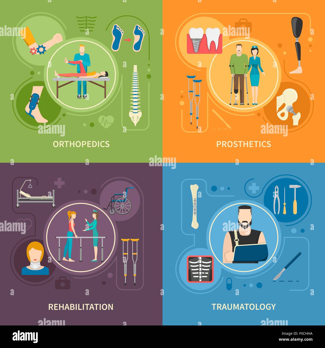 Orthopedics trauma Stock Vector Images - Alamy