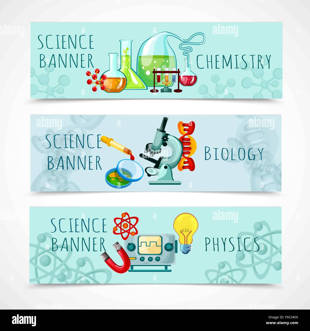 Science Banner Set Stock Vector Image & Art - Alamy