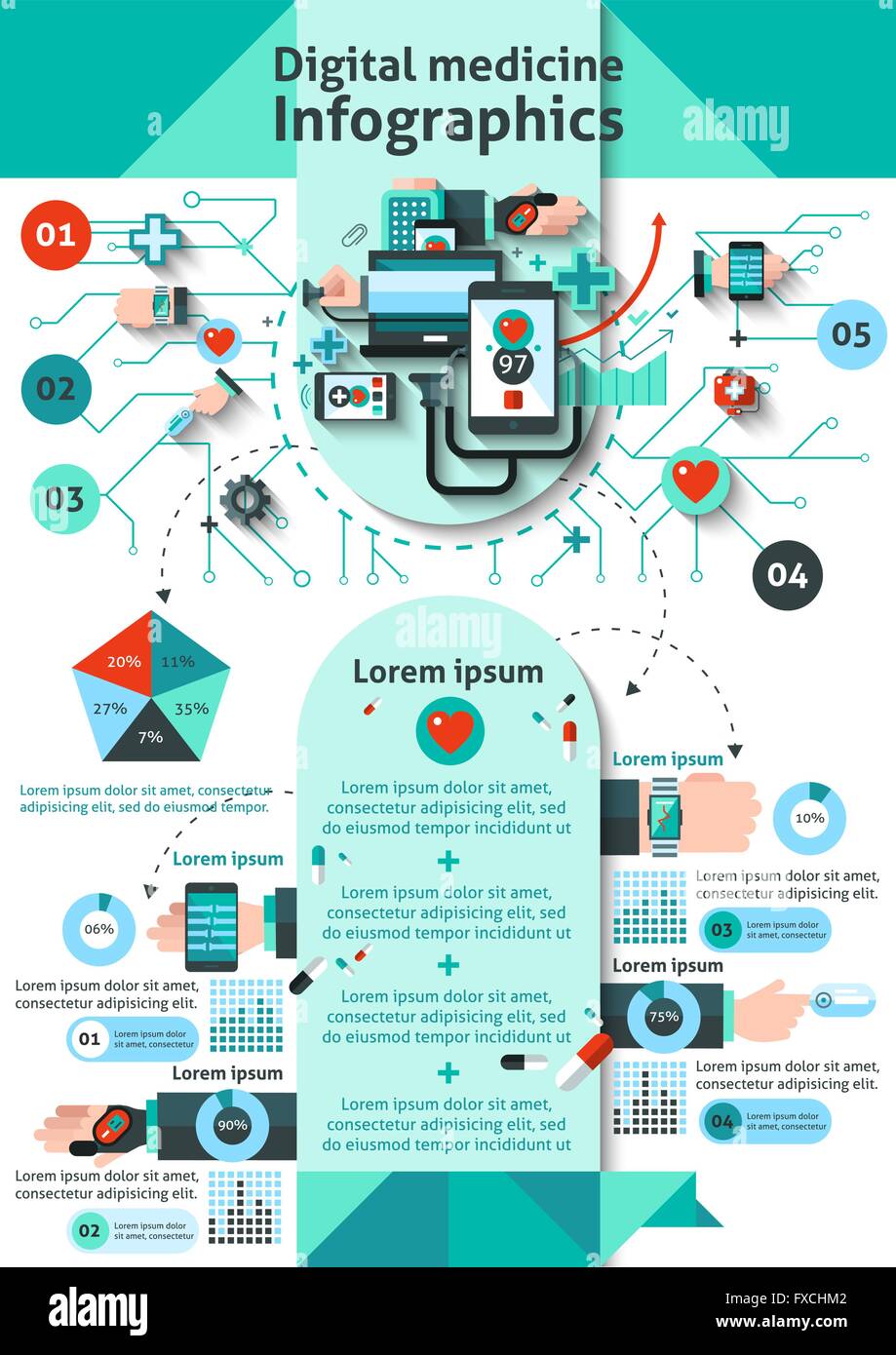 Digital Medicine Infographics Stock Vector Image & Art - Alamy