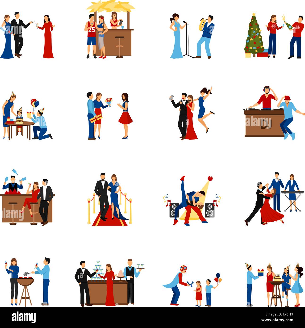 Party People Icons Set Stock Vector Image & Art - Alamy