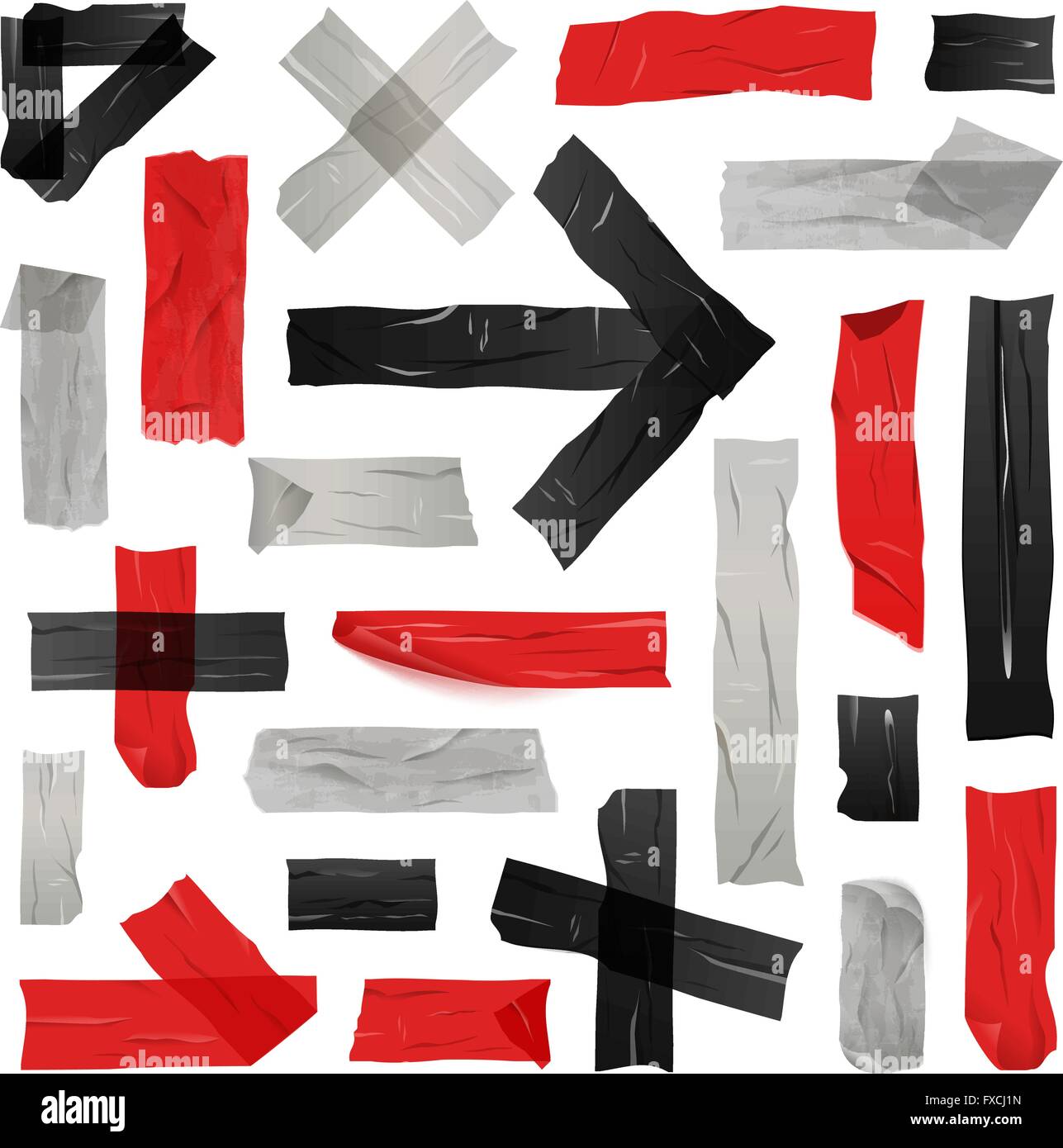 Red adhesive tape cross Stock Vector Images - Alamy