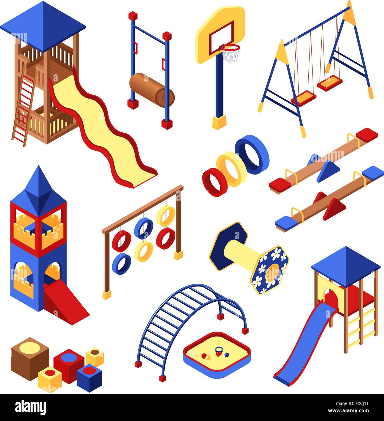 Playground Icons Set Stock Vector Image & Art - Alamy