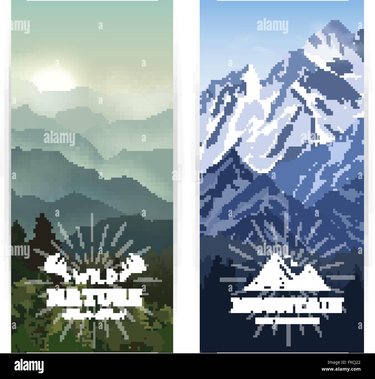 Vertical Mountains Banners Stock Vector Image & Art - Alamy
