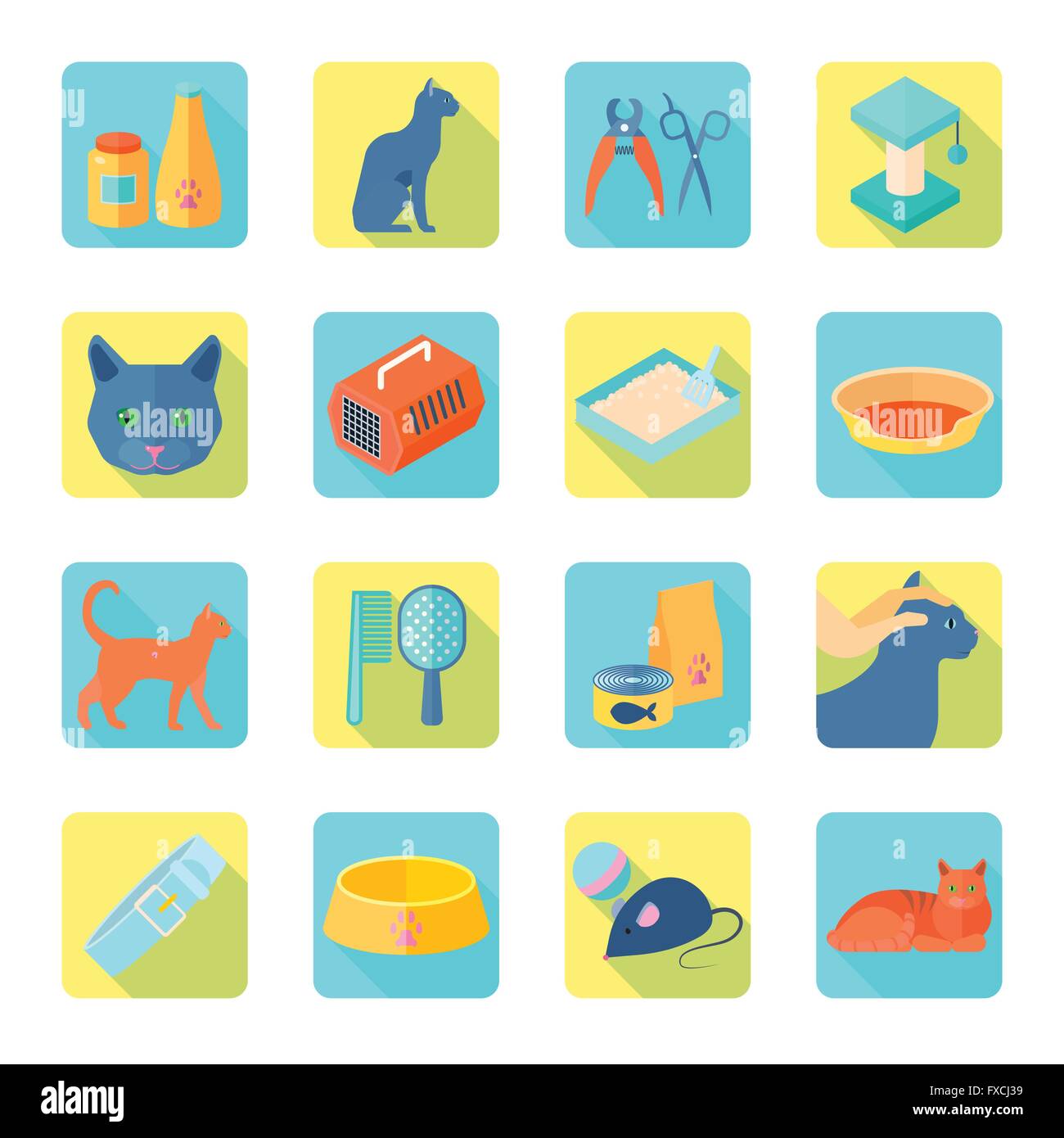 Bowl pet food flat Stock Vector Images - Alamy