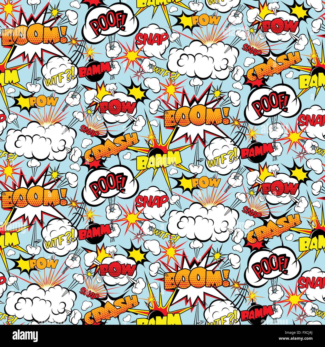 Comic Seamless Pattern Stock Vector Image & Art - Alamy