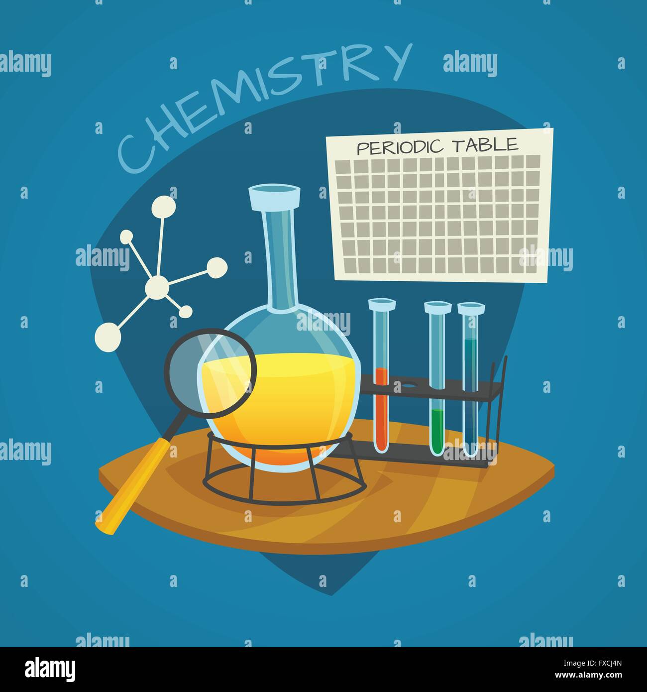 Chemical Laboratory Cartoon Icons Set Stock Vector Image & Art - Alamy