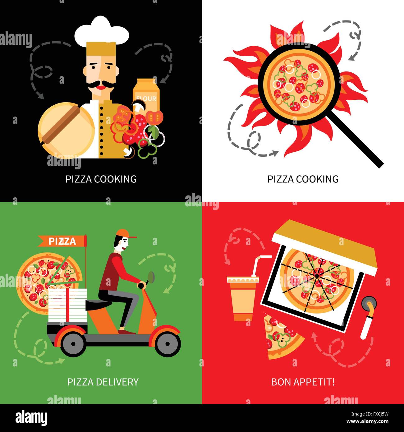 Pizza filling Stock Vector Images - Alamy