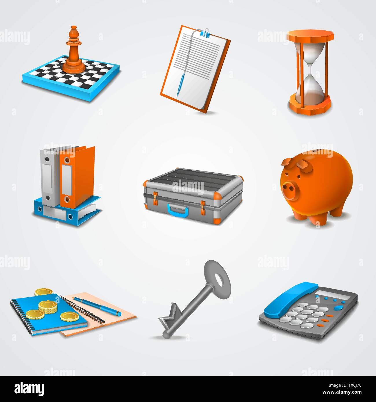 Business realistic icons Stock Vector Image & Art - Alamy