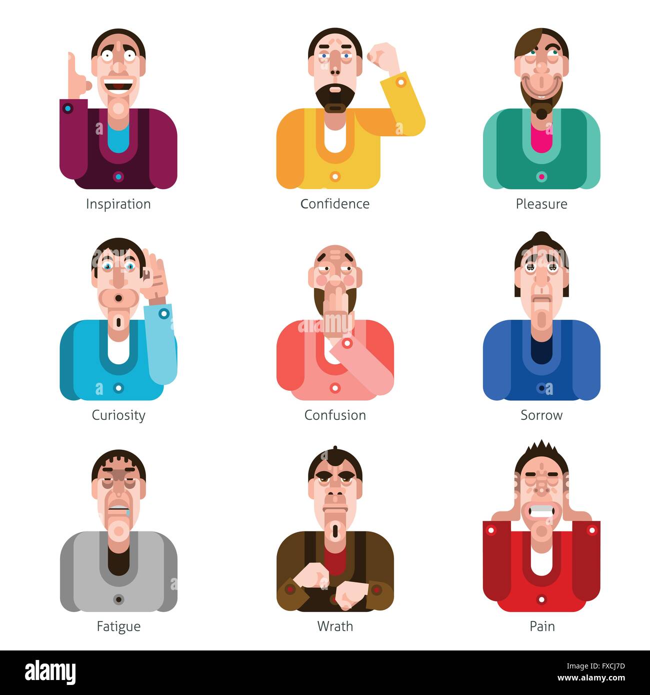 Emotion icons set Stock Vector Image & Art - Alamy