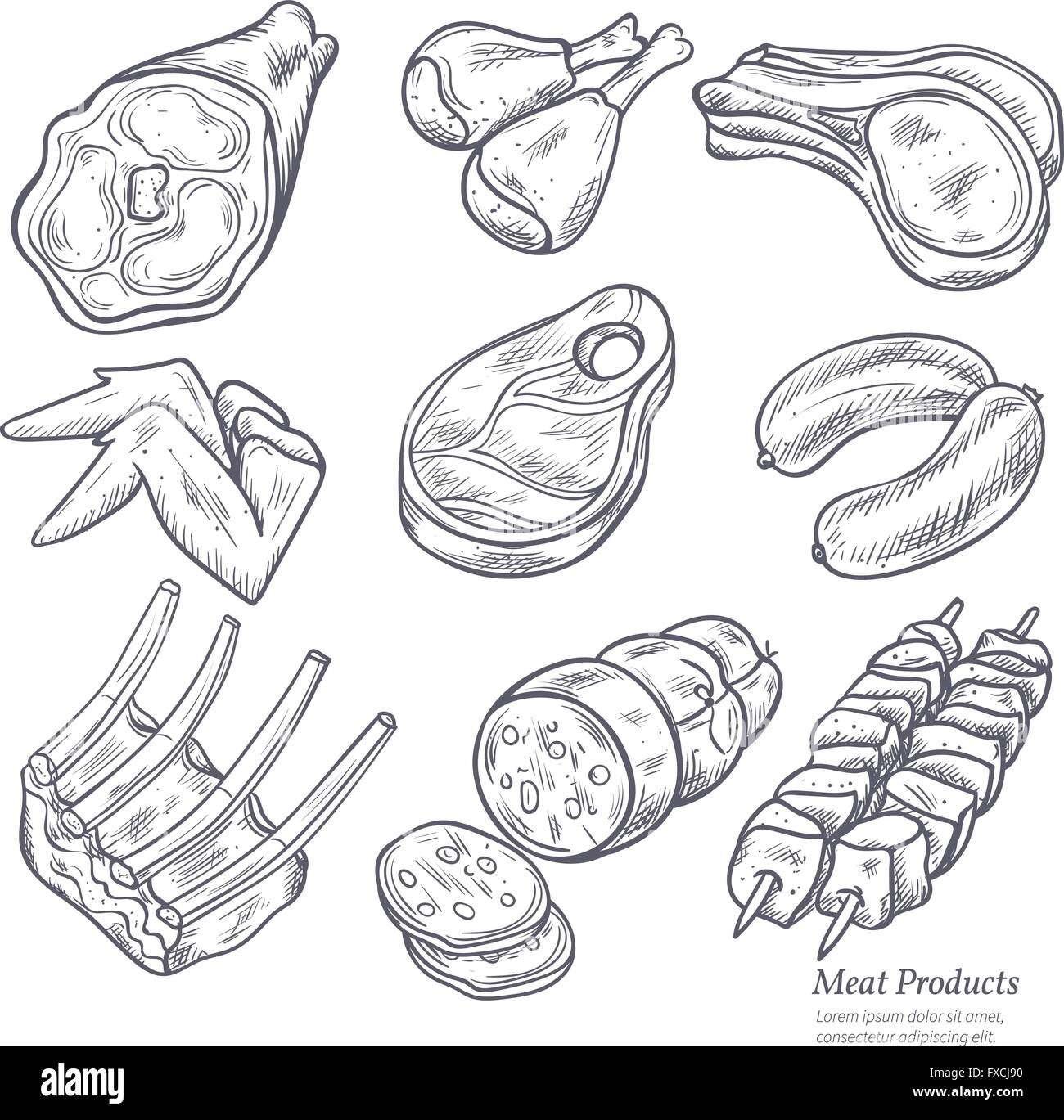 Gastronomic products Stock Vector Images - Alamy