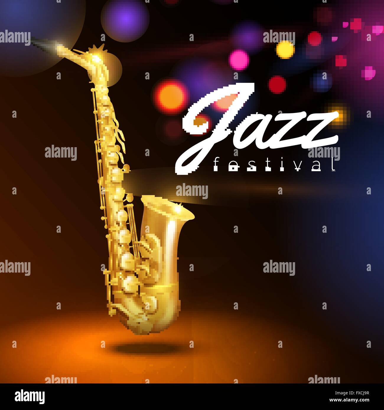 Blowing sax Stock Vector Images - Alamy