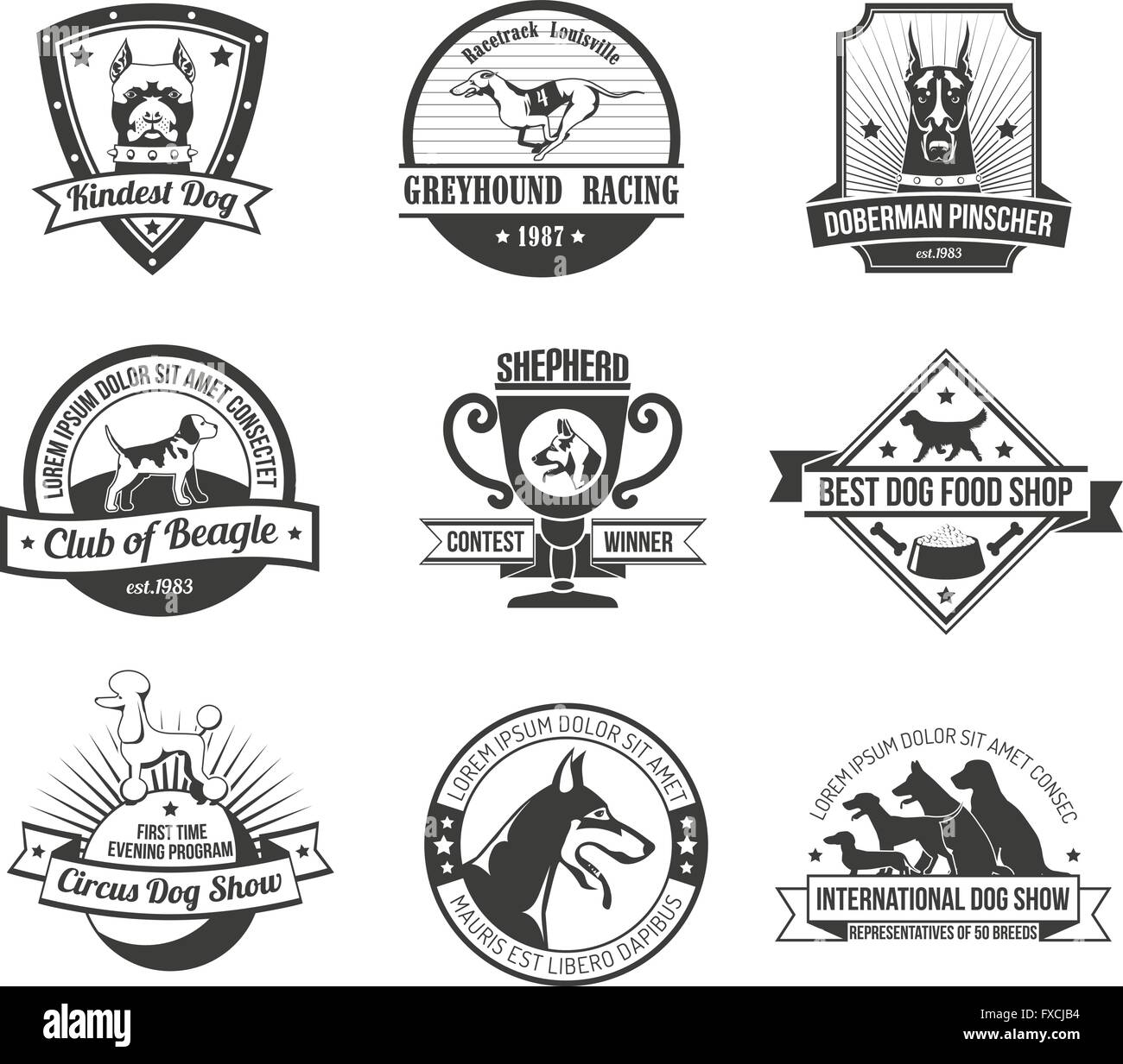 Dog dogs show Stock Vector Images - Alamy