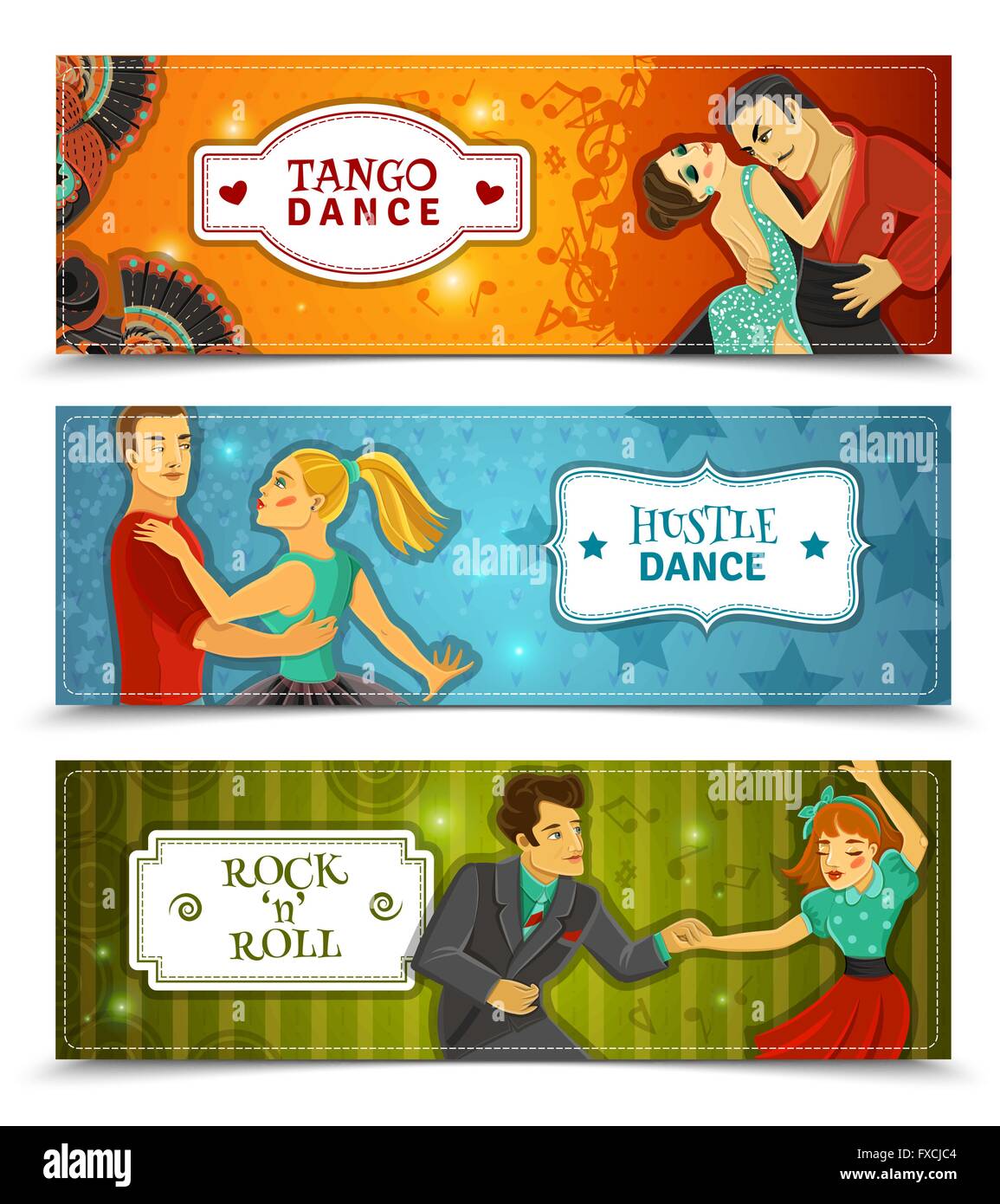 Abstract retro horizontal banners Cut Out Stock Images & Pictures - Alamy