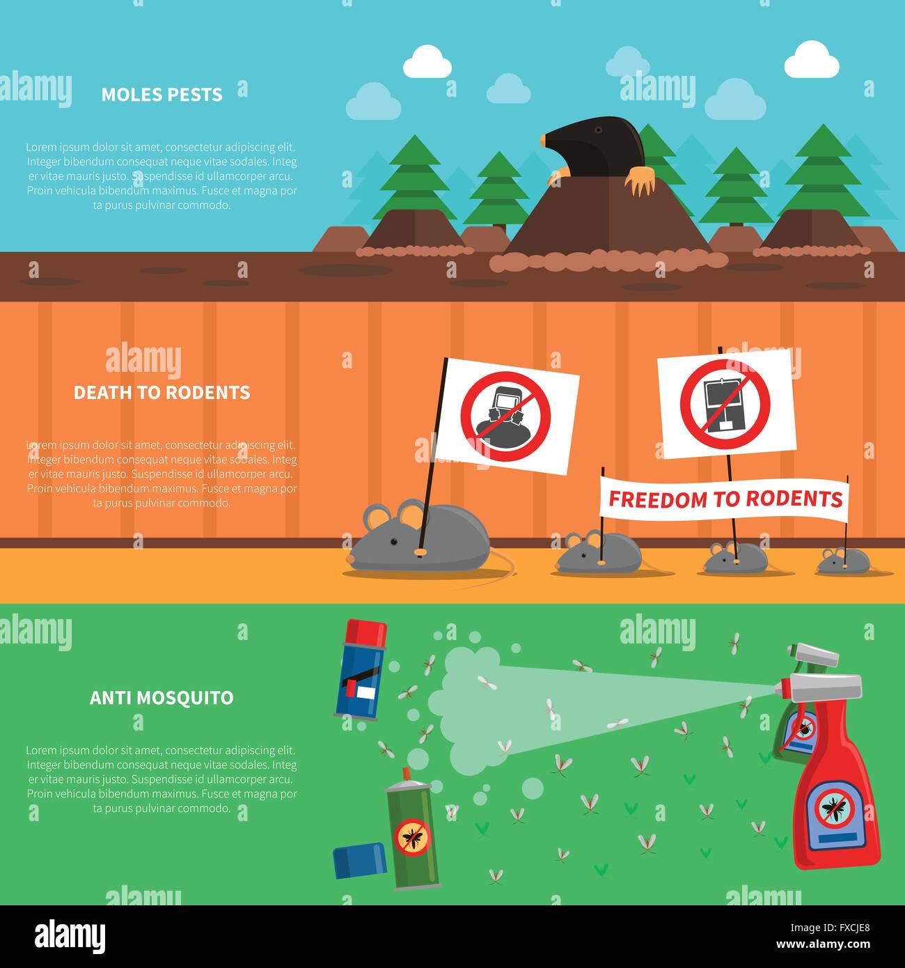 Pest Banner Set Stock Vector Image & Art - Alamy