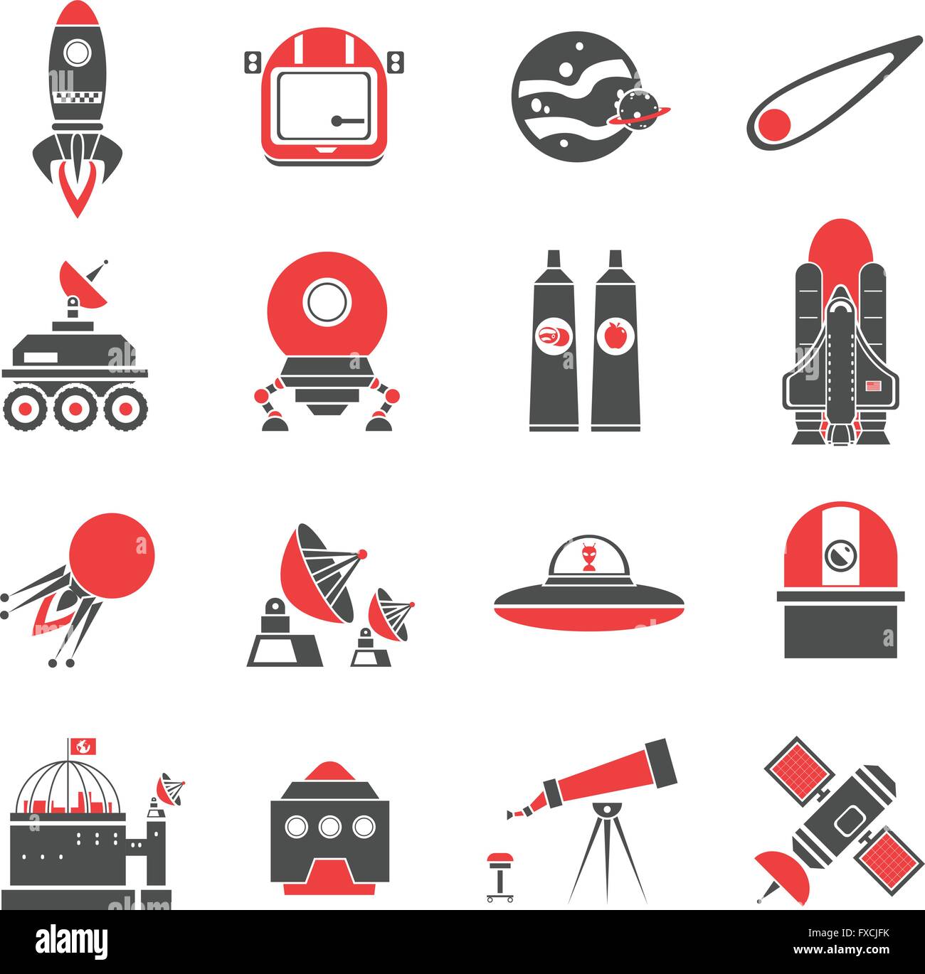Space Icons Set Stock Vector Image & Art - Alamy