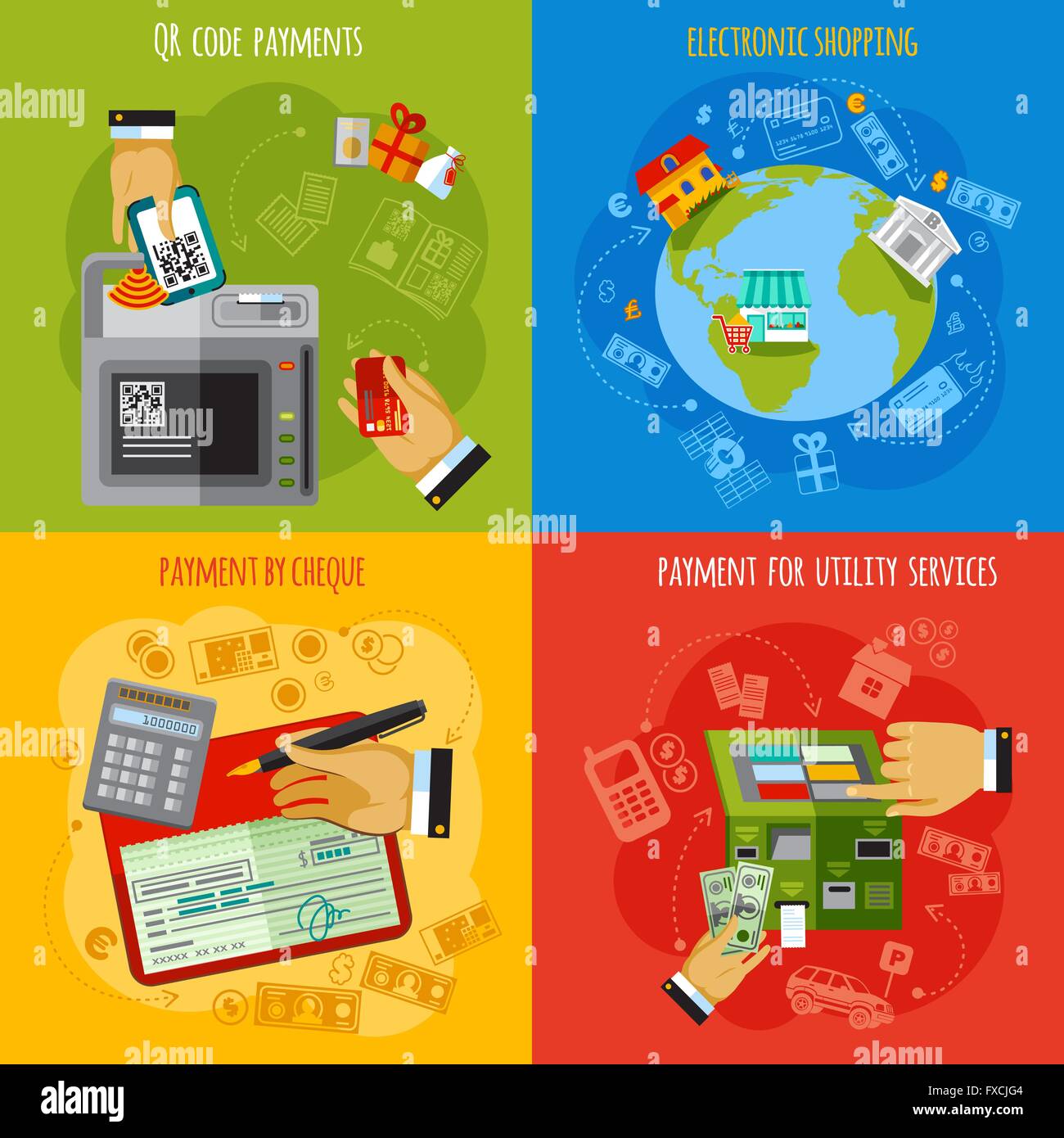 Worldwide digital payment network Stock Vector Images - Alamy