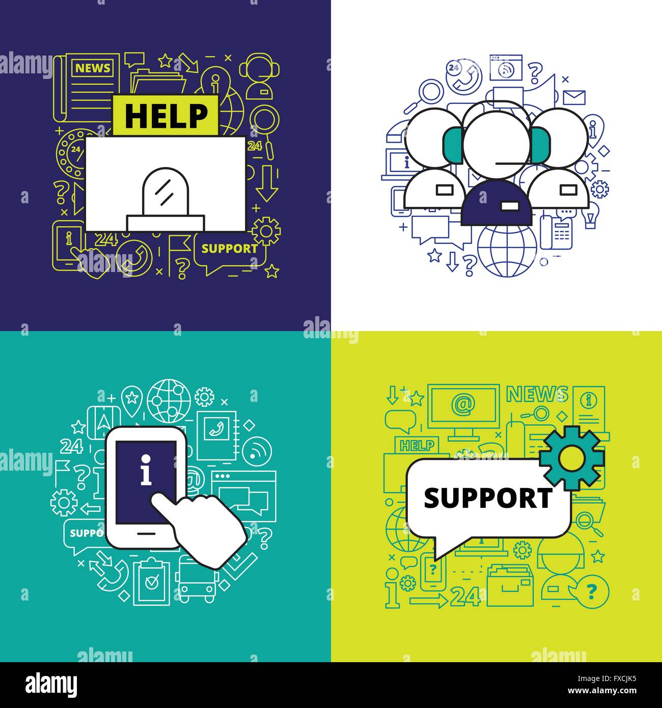 Call Center Design Concept Stock Vector Image & Art - Alamy