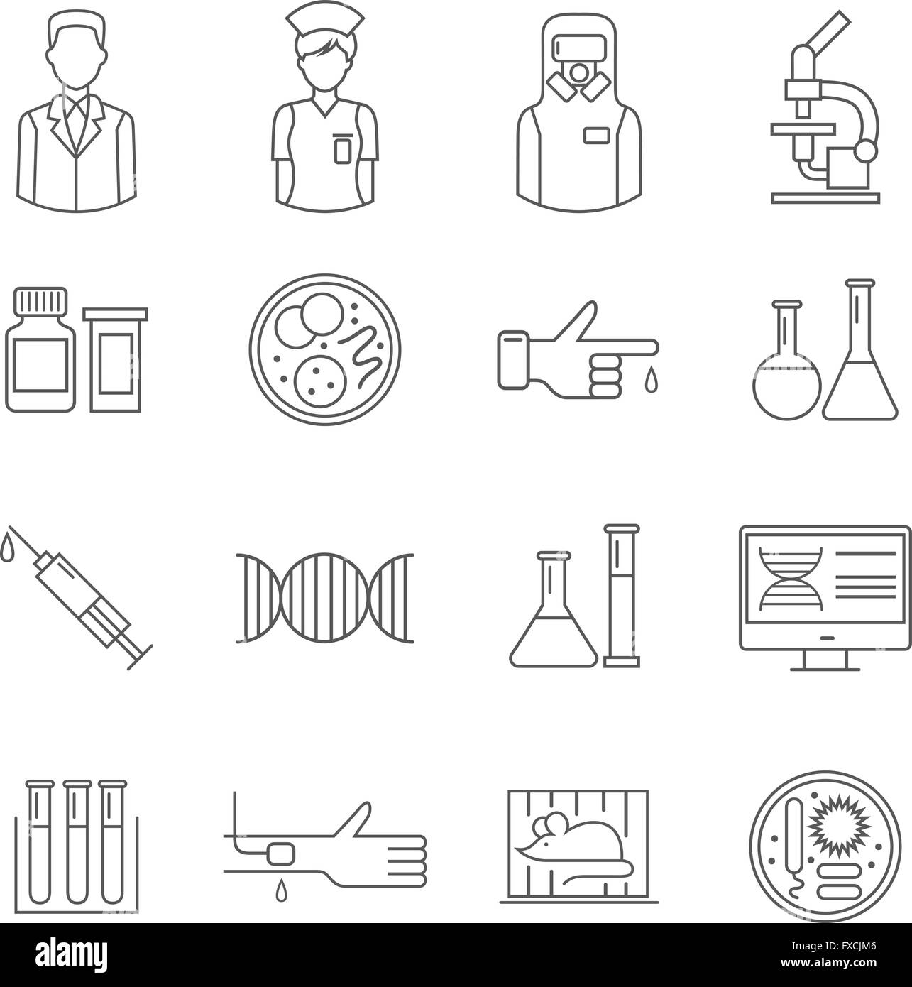 Microbiology Symbol with White Background Stock Vector Image & Art - Alamy