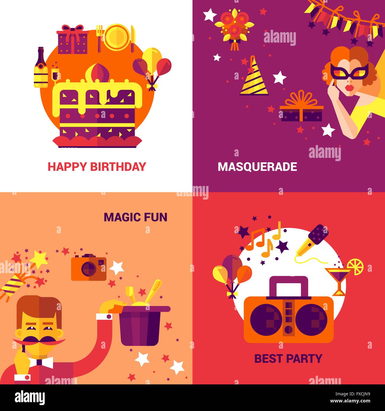 Party Design Concept Set Stock Vector Image & Art - Alamy