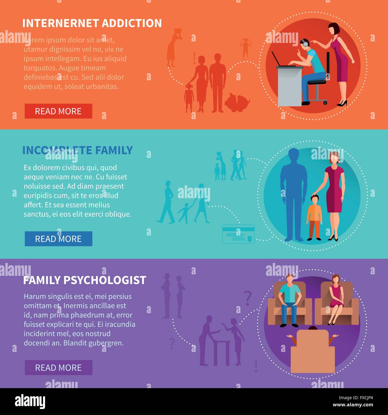 Family Problems Banners Stock Vector Image & Art - Alamy