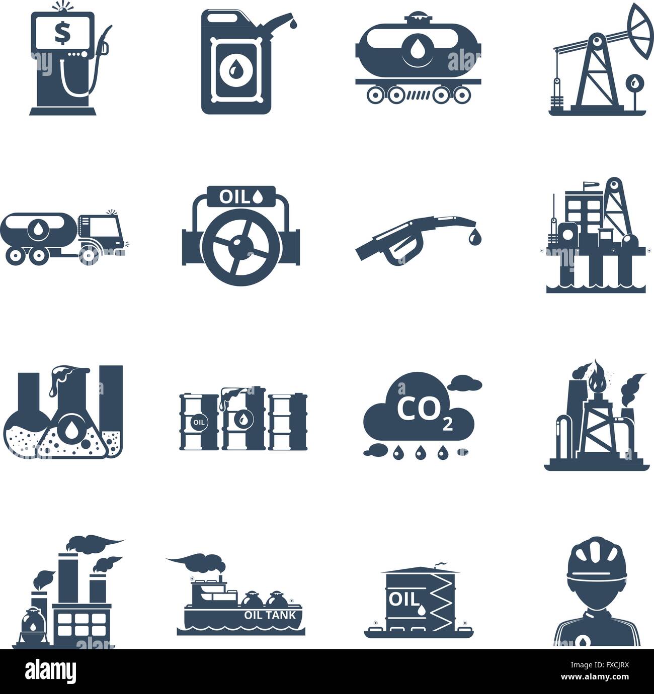 Oil industry icons set Stock Vector Image & Art - Alamy